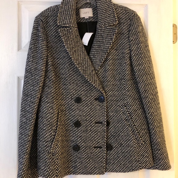 LOFT | Jackets & Coats | Nwt Loft Black And White Jacket Sz Med | Poshmark